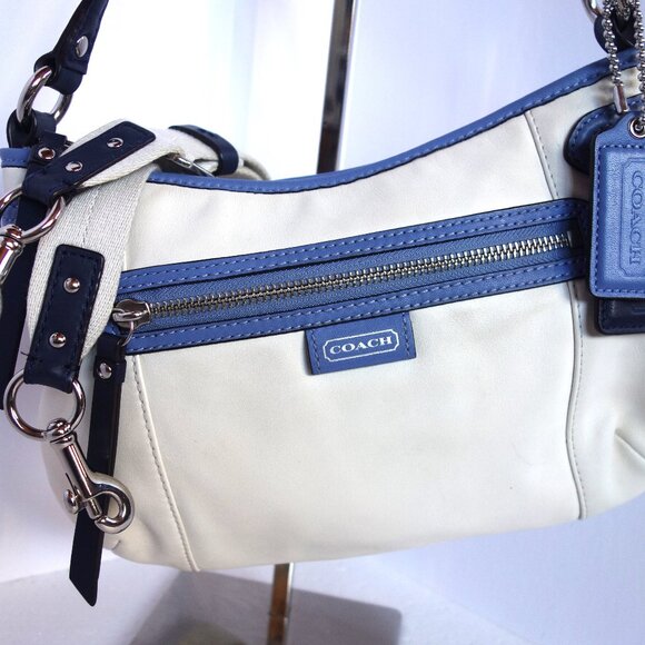 Coach | Bags | Coach Daisy Spectator Creambluenavy Two Way Adjustable ...
